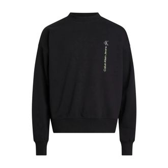 Calvin Klein Vertical Institutional Sweatshirt - - Sweatshirts & Hoodies - Herren - Schwarzk - L