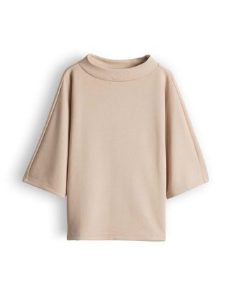 someday Sweatshirt ULINDA Loose aus ECOVERO Viskosemix schmal zulaufend, angeraute Oberfl&auml;che, Fledermaus&auml;rmel