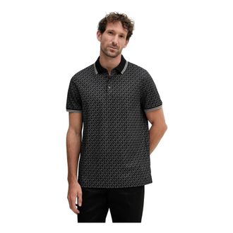 Michael Kors Polo en coton avec imprim&eacute; logo signature Greenwich - Homme - Tops - Noir - Taille: 2XL