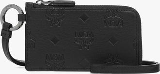 MCM Aren Kartenetui aus gepr&auml;gtem Leder mit Monogramm