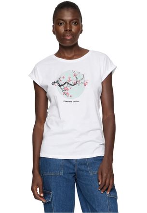 Mister Tee Damen T-Shirt Ladies Flowers Unite Tee White XS