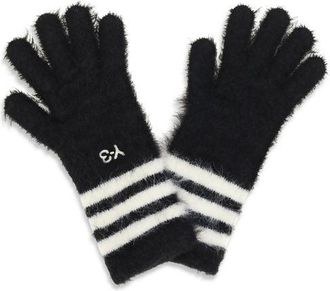 Yohji Yamamoto Recycled Polyamide Knit Gloves - Black