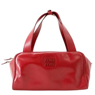Miu Miu Pre-owned Cuir sacs-main - Femme - Pre-owned - Rouge - Taille: ONE Size