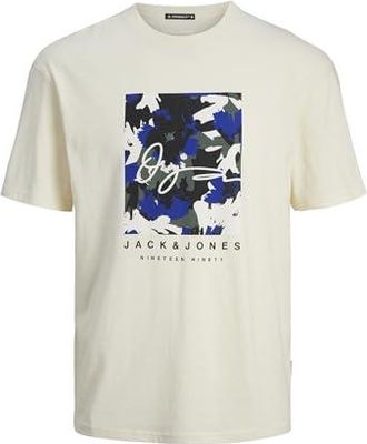 Jack & Jones JORARUBA Branding Tee SS Crew Neck T-Shirt pour Homme, Cr&egrave;me au Beurre., M
