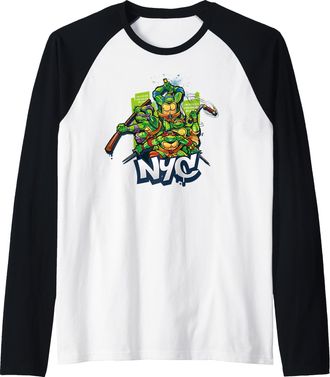 Teenage Mutant Ninja Turtles TMNT Teenage Mutant Ninja Turtles Street NYC Klassischer Comic Raglan