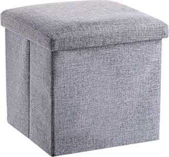 Generic Faltbare enOttomane mit Stauraum - Stilvolle Fußstütze & Schuhbank für Schlafzimmer, Flur, Wohnzimmer - 30 x 30 x 30 cm (12 x 12 x 12 Zoll) - vielseit