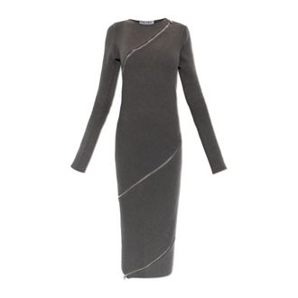 The Attico Kleid mit Zierzippern - - Dresses - Damen - Grau - M