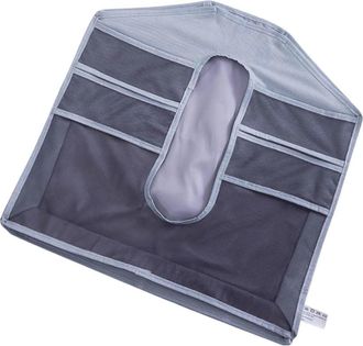 NUOBESTY Hängender Aufbewahrungsbeutel aus Oxford Stoff für Socken und Unterwäsche Atmungsaktiv Platzsparend Grau Kleiderschrankzubehör