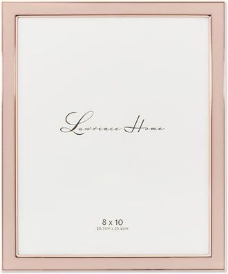 Lawrence Frames Cadre en m&eacute;tal, &eacute;mail poli, rose, 20,3 x 25,4 cm