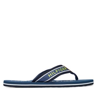 Tommy Hilfiger Zehentrenner Tommy Hilfiger Sporty Hilfiger Beach Sandal FM0FM05805 Blau