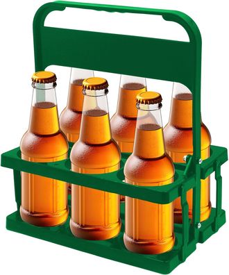 Generico Weinflaschenhalter - Getränkehalter, 6 Löcher für Bierflaschen, wiederverwendbar, Milchflaschen-Organizer, zusammenklappbarer Weinflaschenhalter mit G