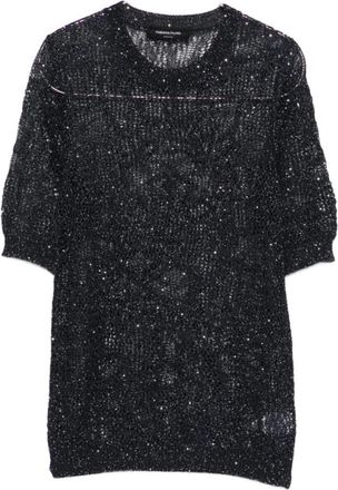 Fabiana Filippi Femme, Pulls, Bleu, Taille: 40 FR Maille ras du cou
