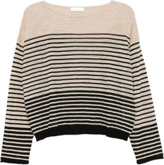 Roberto Collina Femme, Pulls, Multicolore, Taille: 36 FR Pull en maille c&ocirc;tel&eacute;e &agrave; encolure bateau