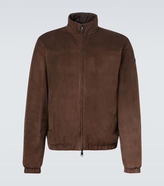 Moncler Daunenjacke Cernay aus Veloursleder