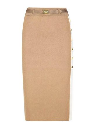 Elisabetta Franchi Jupe Midi - Gris