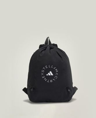 Stella McCartney Logo Gym Sack, Woman, Black/White