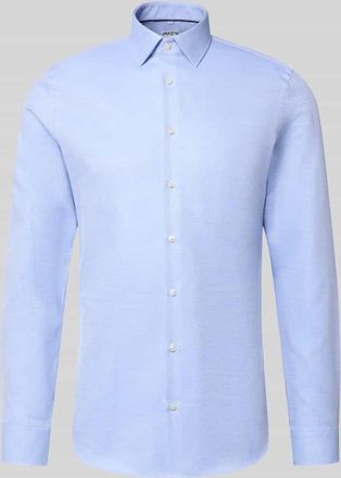 Jake*s Slim Fit Businesshemd mit Strukturoptik