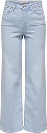 Only Only Onlmadison Blush Hw Wide DNM Cro495 Noos Onlmadison Blush Hw Wide DNM Cro495 Noos Femme, Denim Blanchi Bleu Clair, L x 30L