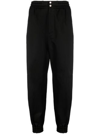 Alexander McQueen pantalon en coton à coupe fuselée - Noir