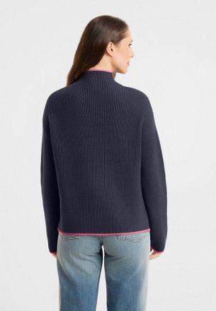 Frieda & Freddies Strickpullover Frieda & Freddies Rippstrickpullover mit Stehkragen