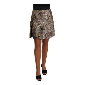 Dolce & Gabbana Blumen A-Linie Rock - - Skirts - Damen - Grau - M
