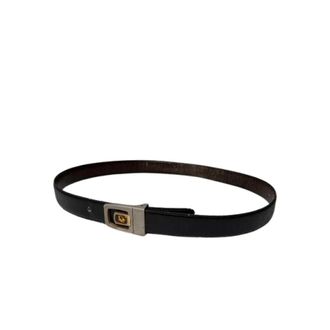 Dior Pre-owned Two-Tone Buckle Leather Belt - - Pre-owned - Damen - Schwarzk - ONE SIZE