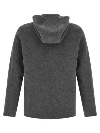 Giorgio Brato Wool-Cashmere Hooded Jacket - Charcoal