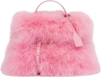 Moschino Femme, Sacs, Rose, Taille: ONE Size Petit sac &agrave; main en plumes