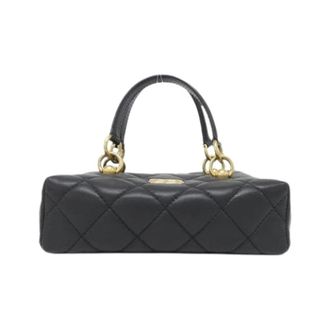 Chanel Pre-owned Lammfell Umh&auml;ngetasche - - Pre-owned - Damen - Schwarzk - ONE SIZE