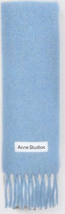 Acne Studios Fransen-Schal aus Alpaka-Woll-Mischung mit gesticktem Logo