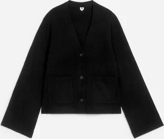 Arket Strickjacke Aus Wolle -Schwarz