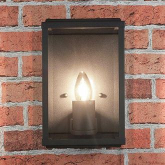 Licht-Erlebnisse Licht-erlebnisse - Applique dext&eacute;rieur noire au design noir en style moderne H:25 cm E27 &eacute;tanche IP44 - Noir