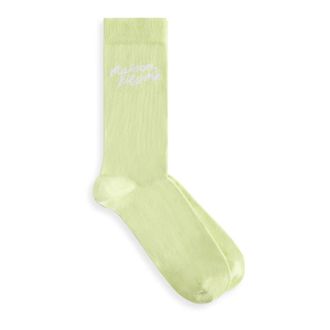 Maison Kitsuné Homme, Sous-vêtements, Vert, Taille: M Chaussettes élégantes écriture