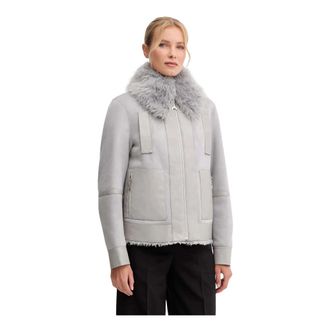 Patrizia Pepe Jacke aus Kunstwildleder & Kunstpelz - - Jackets - Damen - Grau - M