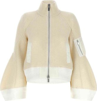 sacai Manteau Au Genou - Blanc