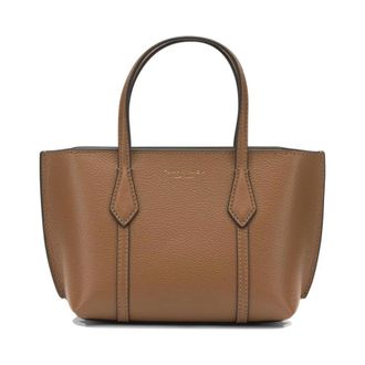 Tory Burch Kleine Henkeltasche aus genarbtem Leder - - Bags - Damen - Braun - ONE SIZE