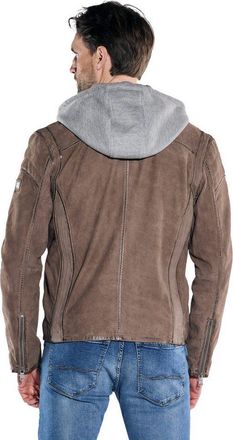 Engbers Lederjacke Herren Lederjacke mit heraustrennbarer Blende, Hellbraun