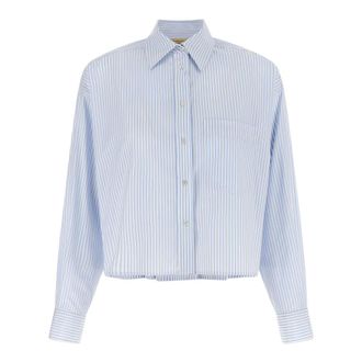 Max Mara Femme, Blouses et Chemises, Bleu, Taille: 36 FR WkdEden Cotton Poplin Shirt