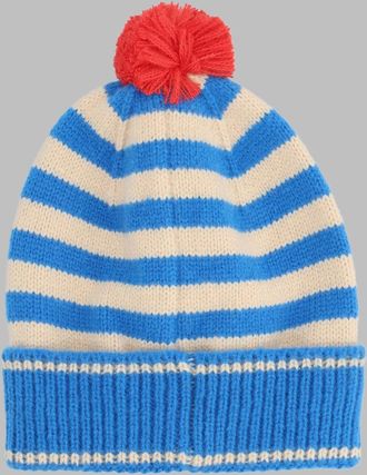 Bobo Choses B226AI040K_451 Striped Knit Beanie - Blue