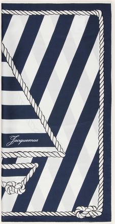 Jacquemus Jacquemus Seidentuch Le Foulard Bateau Corde blau