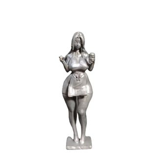 Generic Sexy Stehsch&uuml;rze aus Messing, sch&ouml;ne weibliche Statue, schwarzes Metall, sexy nacktes Ges&auml;&szlig;, Frauenskulptur, Figuren, Miniaturen, K&ouml;rperkunst, Handwer