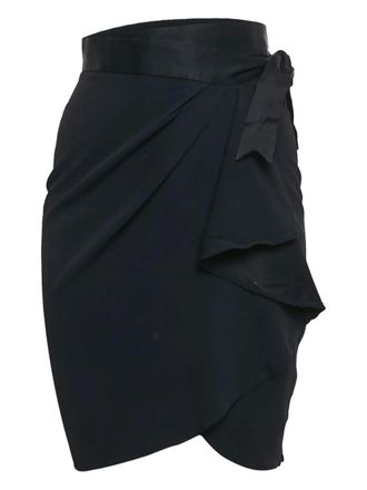 Moschino jupe portefeuille à volants (2024) - Bleu