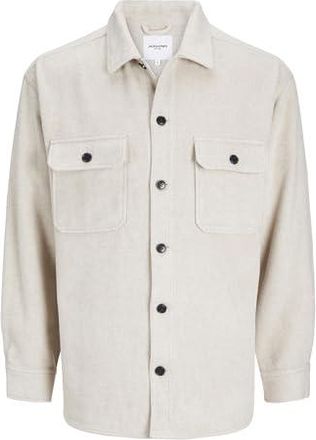 Jack & Jones Homme Jjebradley Ollie Surchemise Noos Chemise &Agrave; Manches Longues, Blanc Cass&eacute;, XS EU