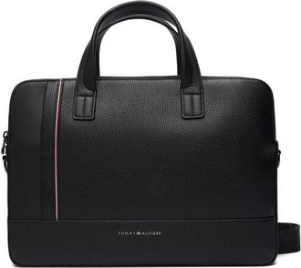 Tommy Hilfiger Laptoptasche Th Central Slim Computer Bag AM0AM13631 Schwarz