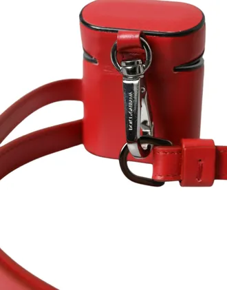 Dolce & Gabbana Calfskin Leather Logo Strap Card Case - Red