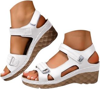 Generic Sandales &agrave; lani&egrave;res pour femme - Sandales orthop&eacute;diques habill&eacute;es d&eacute;t&eacute; 2026 &agrave; bout ouvert avec soutien de la vo&ucirc;te plantaire - Sandales d&eacute;contract&eacute;es 