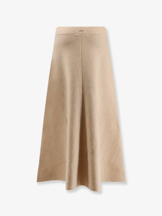 Max Mara Womens Skirt Giberna Wool-Cashmere Beige