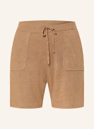 Darling Harbour Darling Harbour Strickshorts Aus Leinen braun