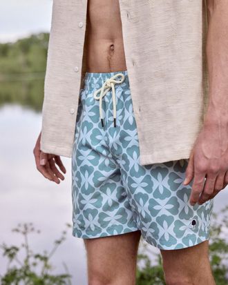Faguo Short de bain bleu clair