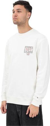 Tommy Jeans Homme, Sweatshirts et sweats &agrave; capuche, Beige, Taille: S Crew Neck SweaT-shirt